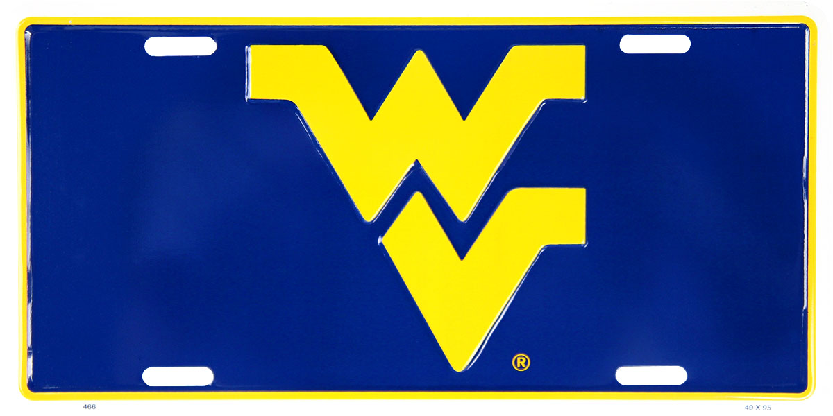 Metal License Plates West Virginia Mountaineers - Ramsons Imports