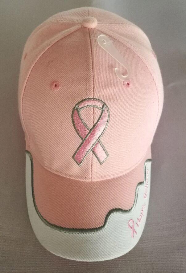 Embroidered Twill Hat Pink Ribbon - Ramsons Imports