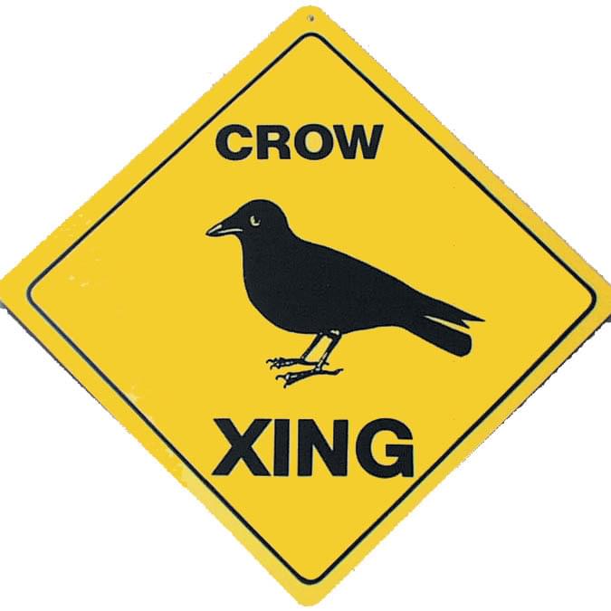 Plastic Crossing Sign Crow - Ramsons Imports