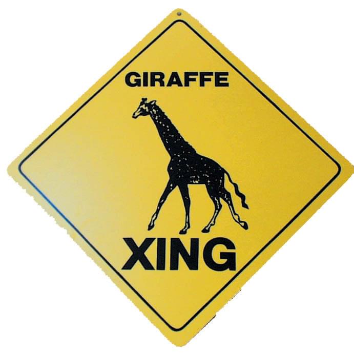 Plastic Crossing Sign Giraffe - Ramsons Imports
