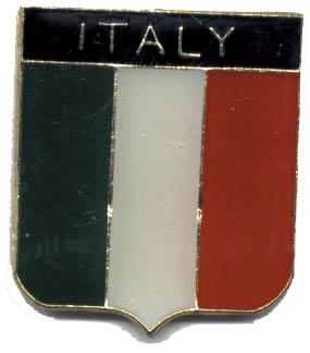 Lapel Pin Italian Flag Shield - Ramsons Imports