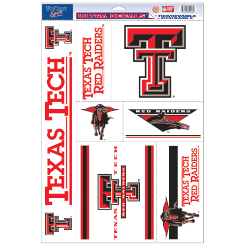 Multi-Use Decals 11"x17" Texas Tech Red Raiders - Ramsons Imports