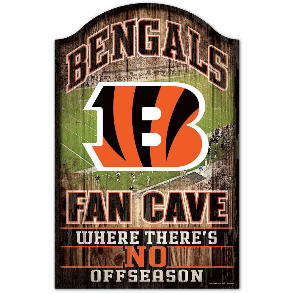 Fan Cave Wood Sign Cincinnati Bengals - Ramsons Imports