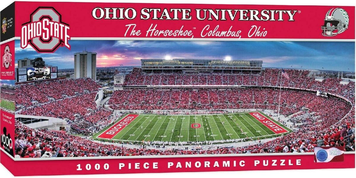 1000 Piece Panoramic Stadium Jigsaw Puzzle Ohio State Buckeyes ...