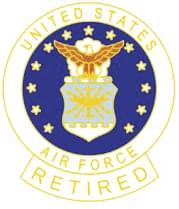 Lapel Pin US Air Force Retired - Ramsons Imports