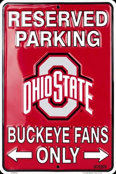 Metal Reserved Parking Sign Ohio State Buckeyes - Ramsons Imports
