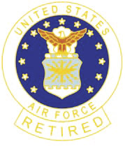 Lapel Pin US Air Force Retired - Ramsons Imports
